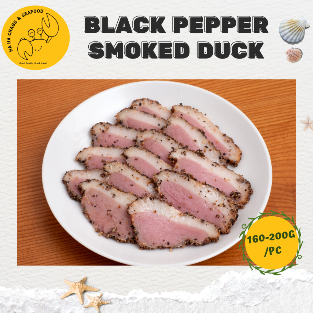 Smoked Duck Black Pepper 黑胡椒熏鸭肉 (160g-200g/pc) - Ha Ha Crabs and Seafood