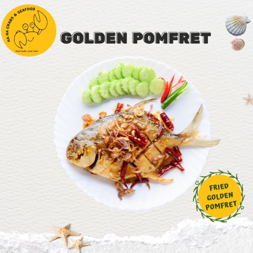 Golden Pomfret | Cleaned & Gutted | Ideal for Steaming and Frying
