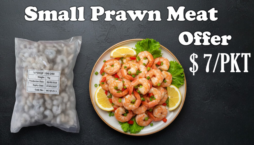 Small Prawn Meat 小虾肉 (1kg/pkt) $7/pkt - Ha Ha Crabs and Seafood
